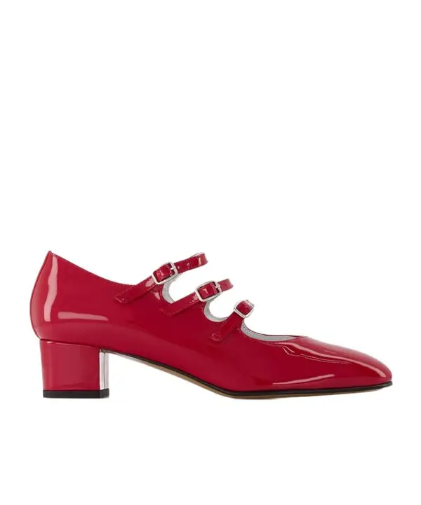 CAREL Kina Buckle Mary Jane High Heels - Red