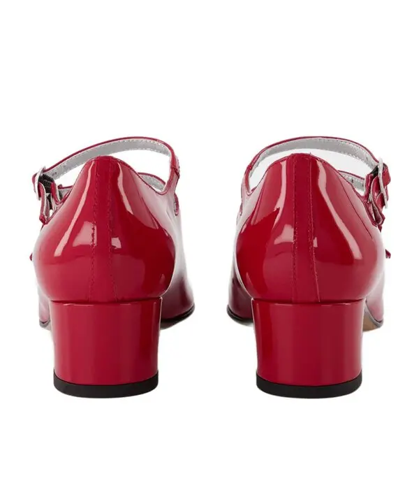 CAREL Kina Buckle Mary Jane High Heels - Red