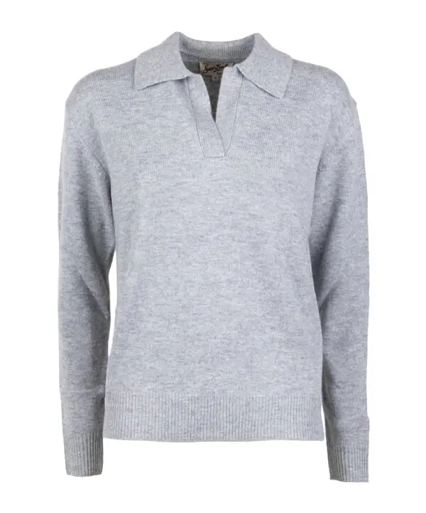 MC2 SAINT BARTH Eze Polo Collar Sweater - Gray