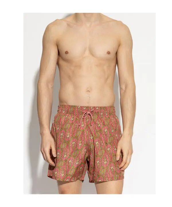 Etro Paisley Print Swim Shorts - Brown