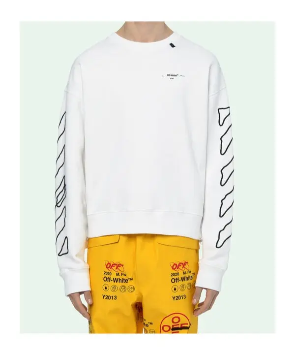 Off-White Twisted Line Arrow Pullover Hoodie