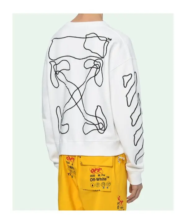 Off-White Twisted Line Arrow Pullover Hoodie