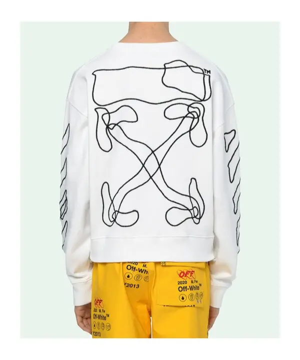 Off-White Twisted Line Arrow Pullover Hoodie