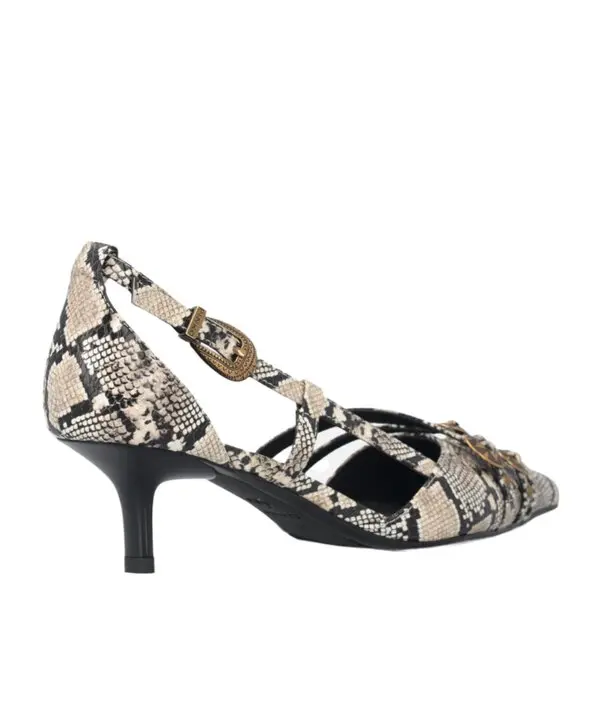Pinko Printed Pumps With Adjustable Buckle - Black