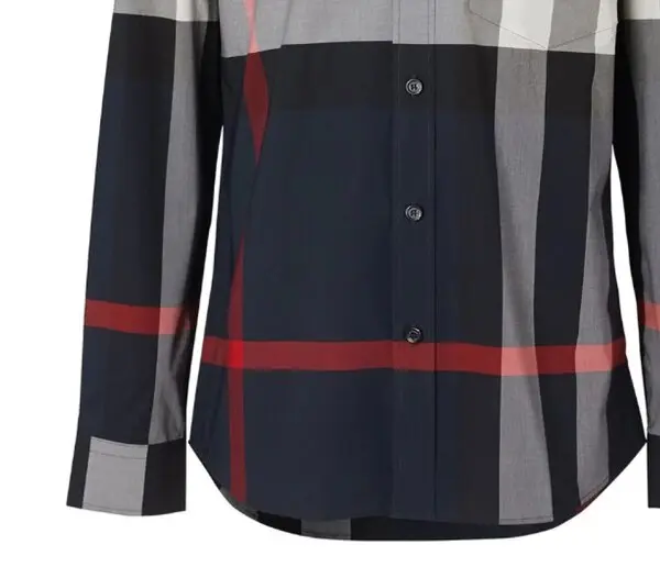 Burberry Checked Stretched Poplin Shirt