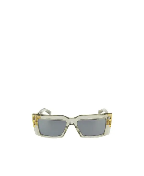 Balmain Rectangle Frame Sunglasses - Gray