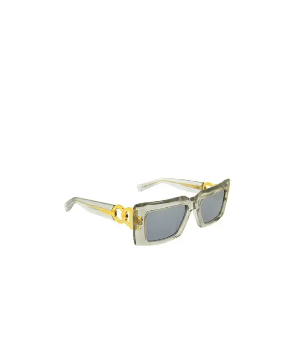 Balmain Rectangle Frame Sunglasses - Gray
