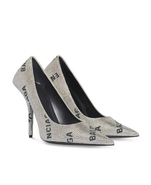 Balenciaga Rhinestone Embellished Pointed-toe Pumps
