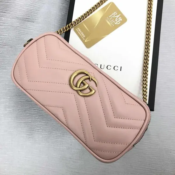 Gucci Gg Marmont Mini Chain Strap Shoulder Bag