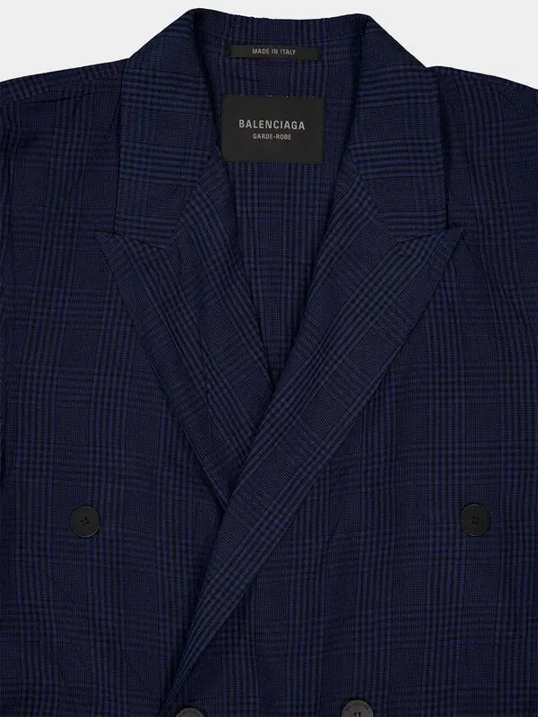 Balenciaga Double-breasted Checked Coat