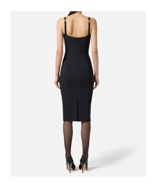 Elisabetta Franchi Embellished Lightweight Crepe Dress