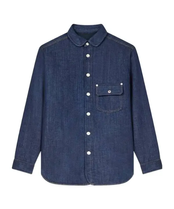 Kenzo Padded Overshirt In Japanese Denim