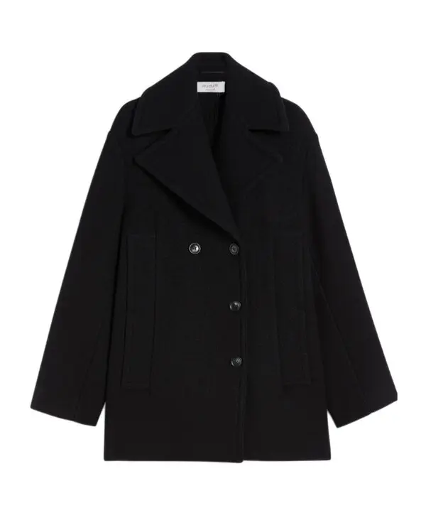 Sportmax Tabella Double-breasted Coat - Black