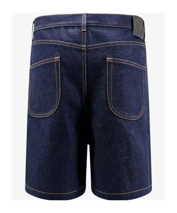 Off-White Logo Patch Denim Shorts - Black
