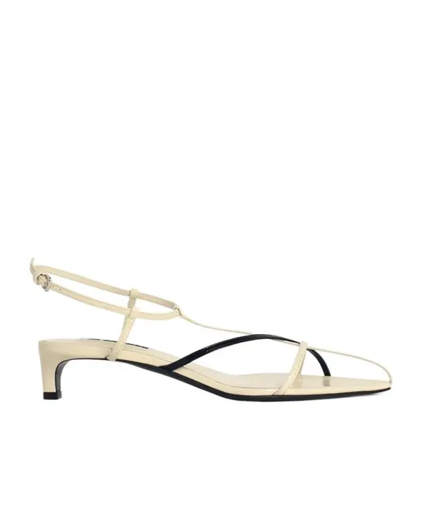 JIL SANDER Cage Low-heel Sandals - Chalk White