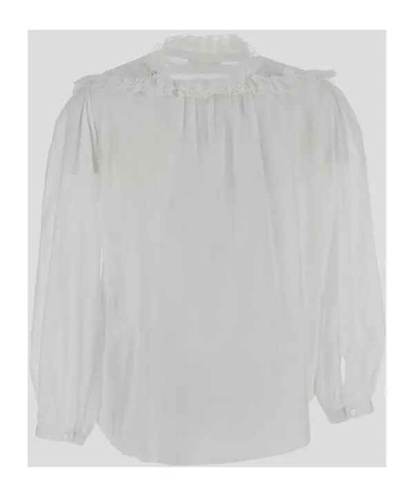 Celine Embroidered Romy Shirt In Cotton Muslin