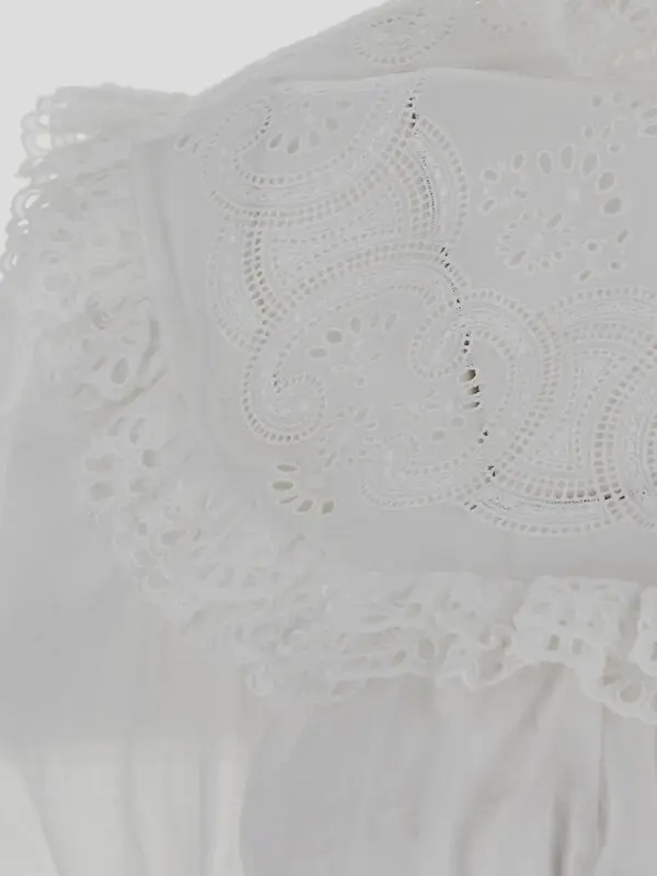 Celine Embroidered Romy Shirt In Cotton Muslin