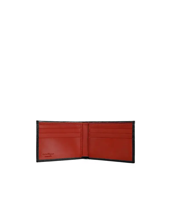 FERRAGAMO Contrasting Logo Wallet Two-piece Set