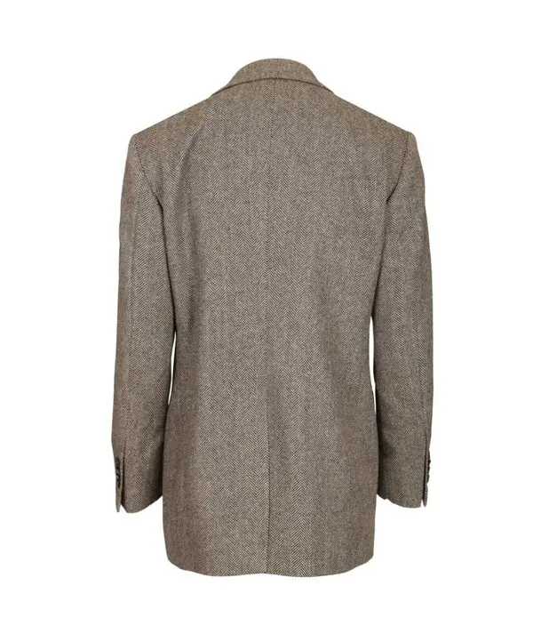 Tagliatore V-neck Double-breasted Herringbone Blazer