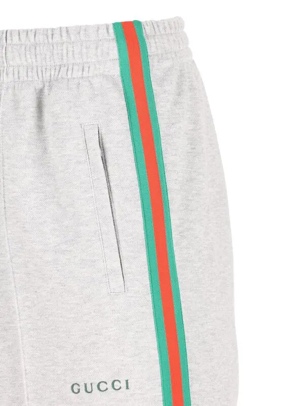Gucci Web Detailed Logo Embroidered Trousers