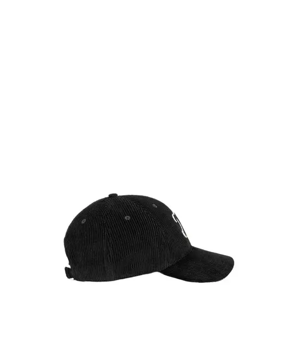 Celine Triomphe Corduroy Baseball Cap - Black