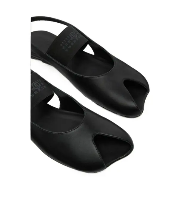 MAISON MARGIELA Leather Open-toe Slingback Sandals - Black