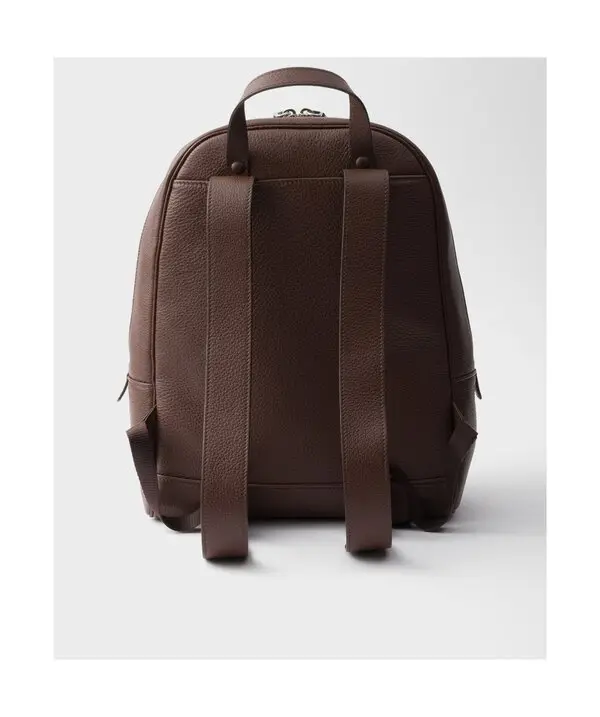 Prada Triangle-logo Zipped Backpack - Ochre