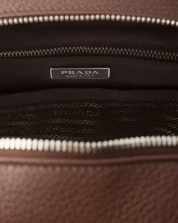 Prada Triangle-logo Zipped Backpack - Ochre