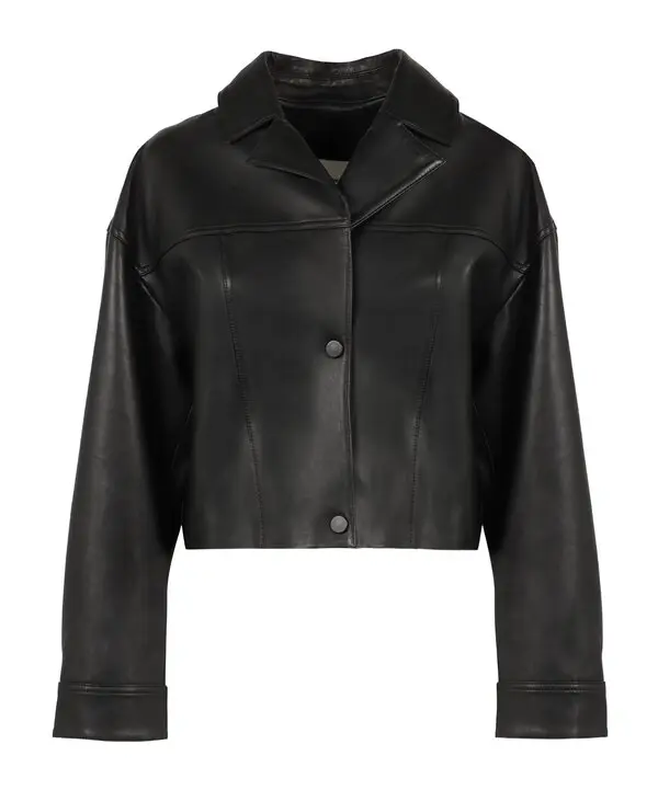 YVES SALOMON Buttoned Leather Jacket