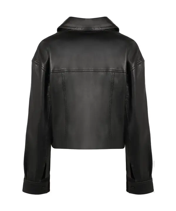 YVES SALOMON Buttoned Leather Jacket