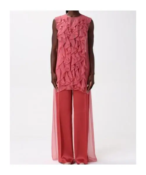 Alberta Ferretti Sleeveless Ruffled Top