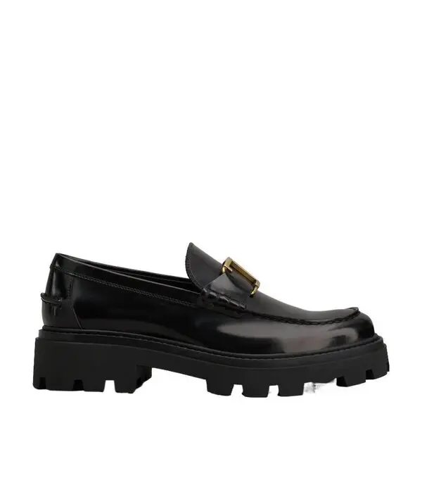 TOD'S Timeless Logo Plaque Loafers