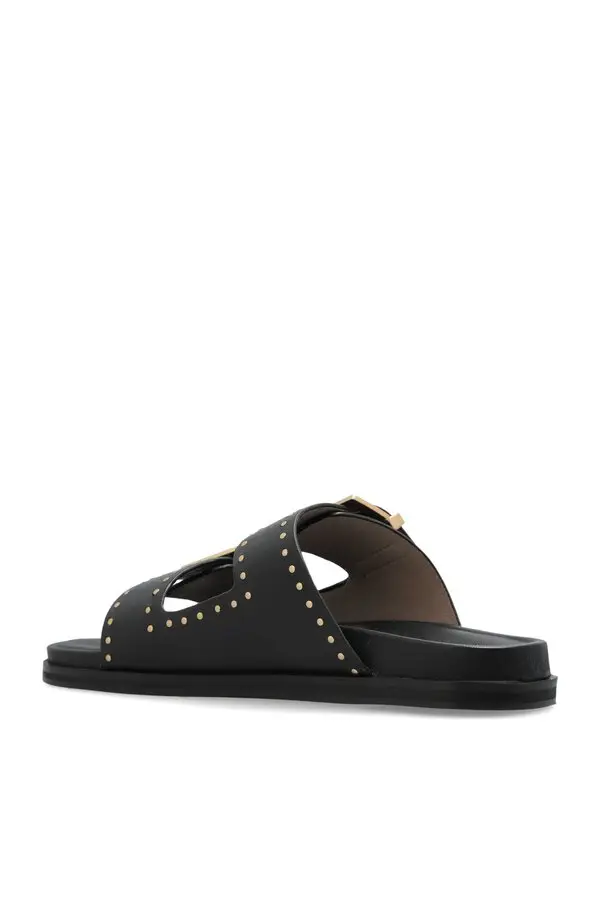 ALLSAINTS Magda Buckled Flat Sandals - Black