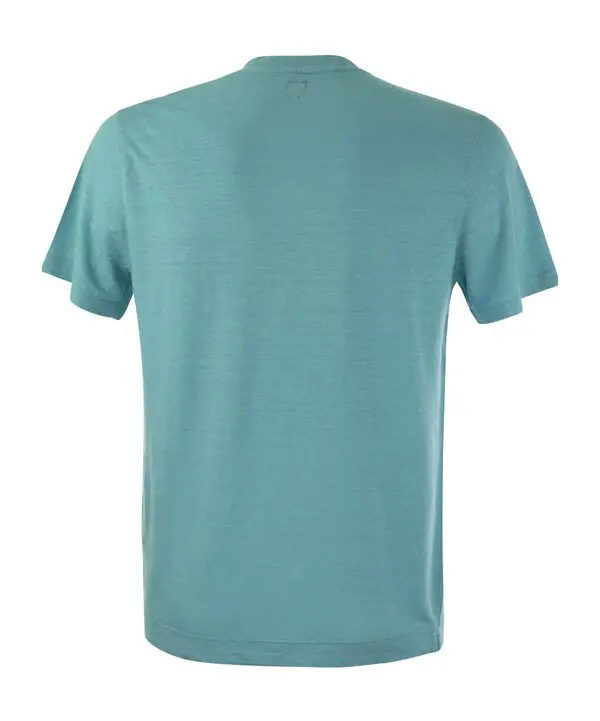 Fedeli Vintage Linen T-shirt - Blue