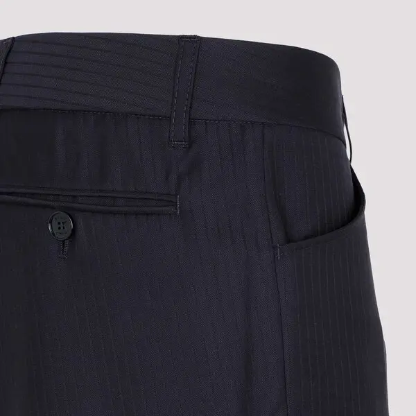 Etro Striped Tailored Trousers - Black
