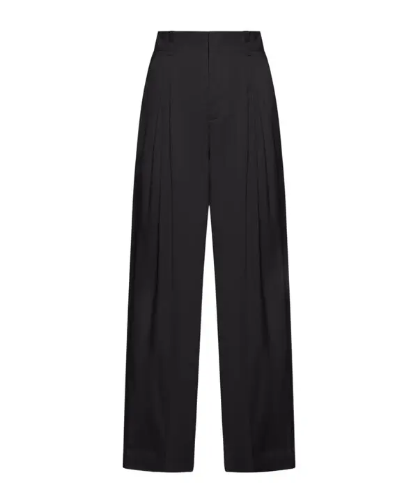 Bottega Veneta High-rise Straight Leg Trousers - Black