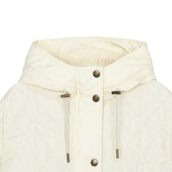 Burberry Cropped Quilted Hooded Jacket - Nutmeg