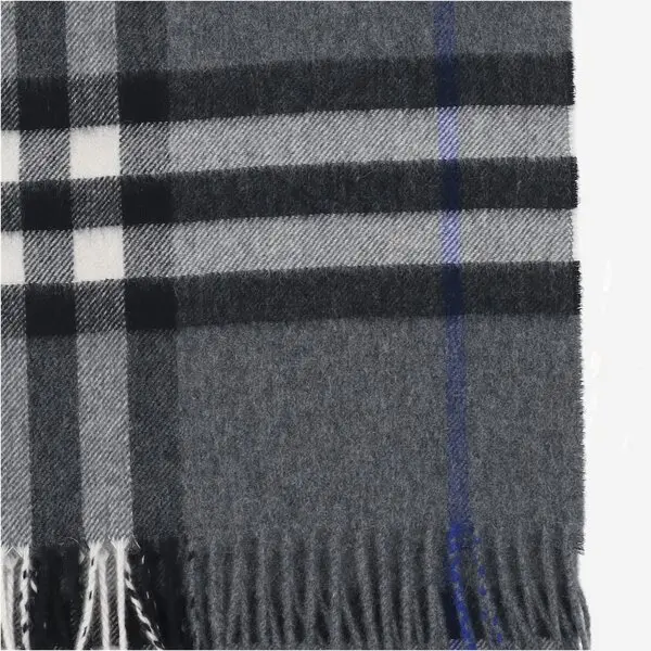 Burberry Checked Fringed-edge Scarf - Black