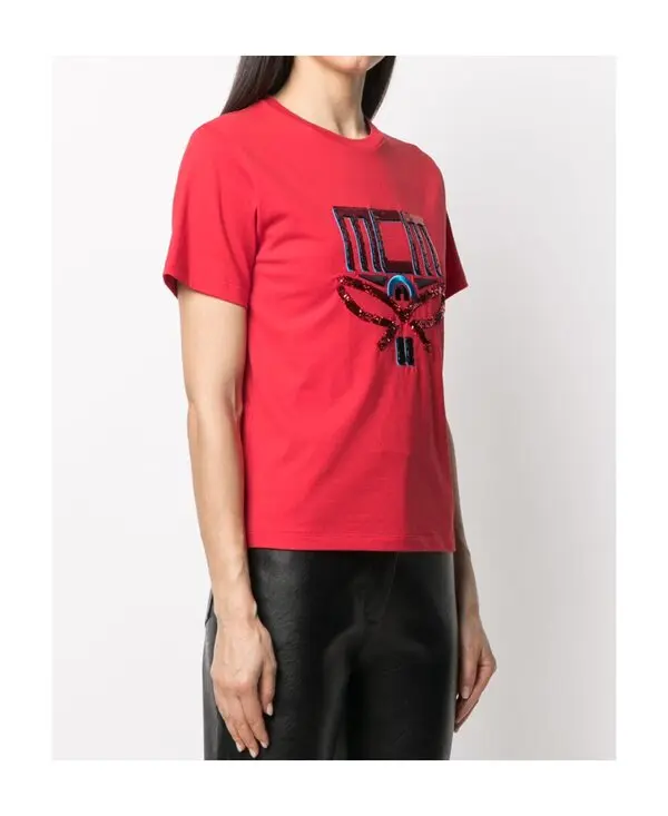 Mcm Sequin Logo T-shirt