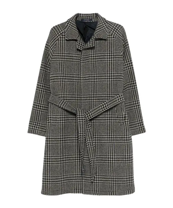 Tagliatore Checked Long-sleeved Coat