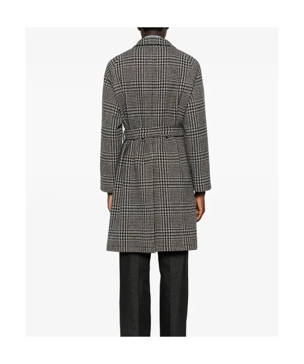 Tagliatore Checked Long-sleeved Coat
