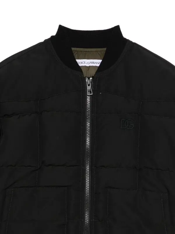 Dolce & Gabbana Long Sleeve Quilted Bomber Jacket