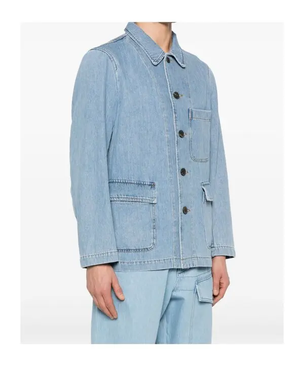 Dries Van Noten Long Sleeve Denim Jacket - Blue