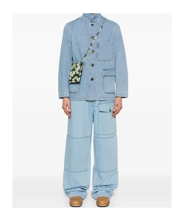Dries Van Noten Long Sleeve Denim Jacket - Blue