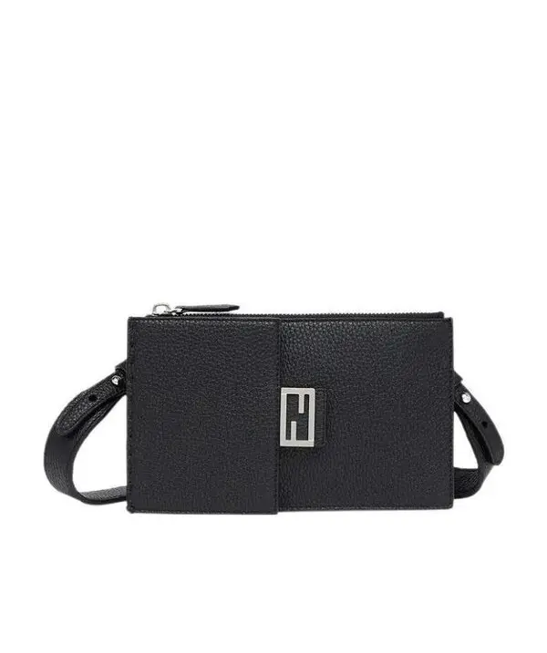 Fendi Baguette Phone Crossbody Bag - Black