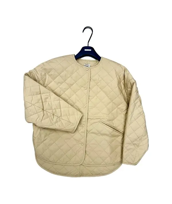 TOTEME Quilted Crewneck Jacket - Desert
