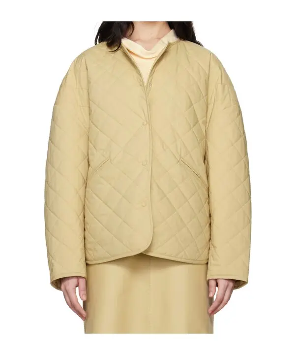 TOTEME Quilted Crewneck Jacket - Desert