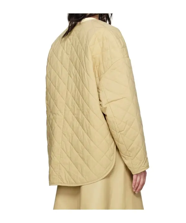 TOTEME Quilted Crewneck Jacket - Desert
