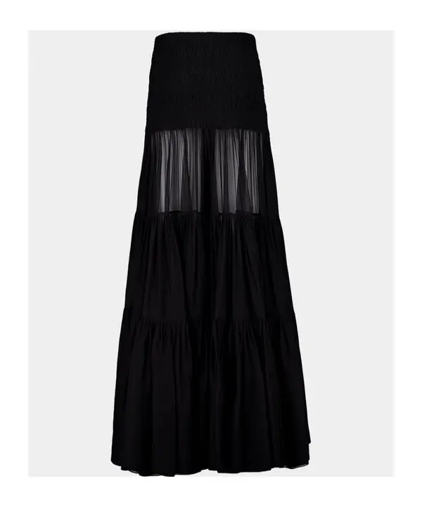 Saint Laurent Ruffled Maxi Skirt