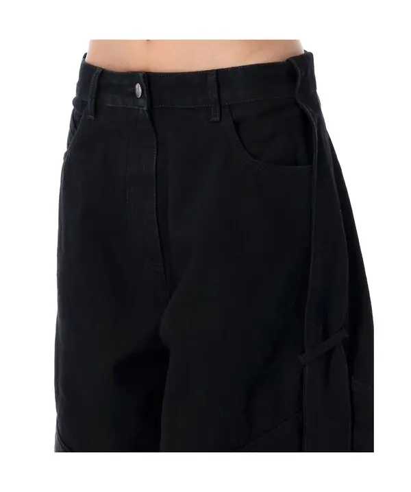 Attico Wash Wide Leg Denim Pants